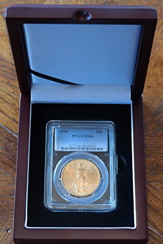 Display box for one NGC/PCGS/Premier/Lil Bear Elite Coin Slab Mahogany Matte Finish ...