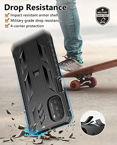 SOiOS for Motorola Moto G-5G 2022 Case: Drop Proof Sturdy Protection Phone Cover with Kickstand Military Grade Rugged Shockproof TPU Matte Textured(NOT 4G)