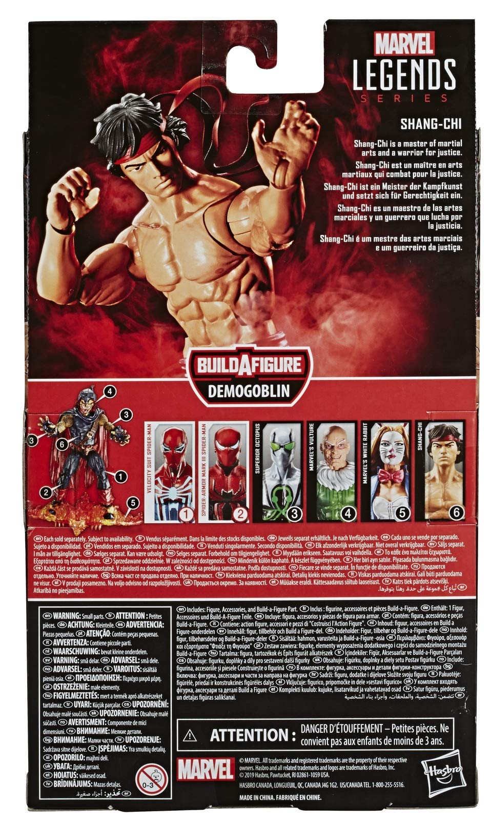 Spider-Man Hasbro Marvel Legends Series 6" Collectible Action Figure Shang Chi Toy, with Build-A-Figurepiece & Accessories