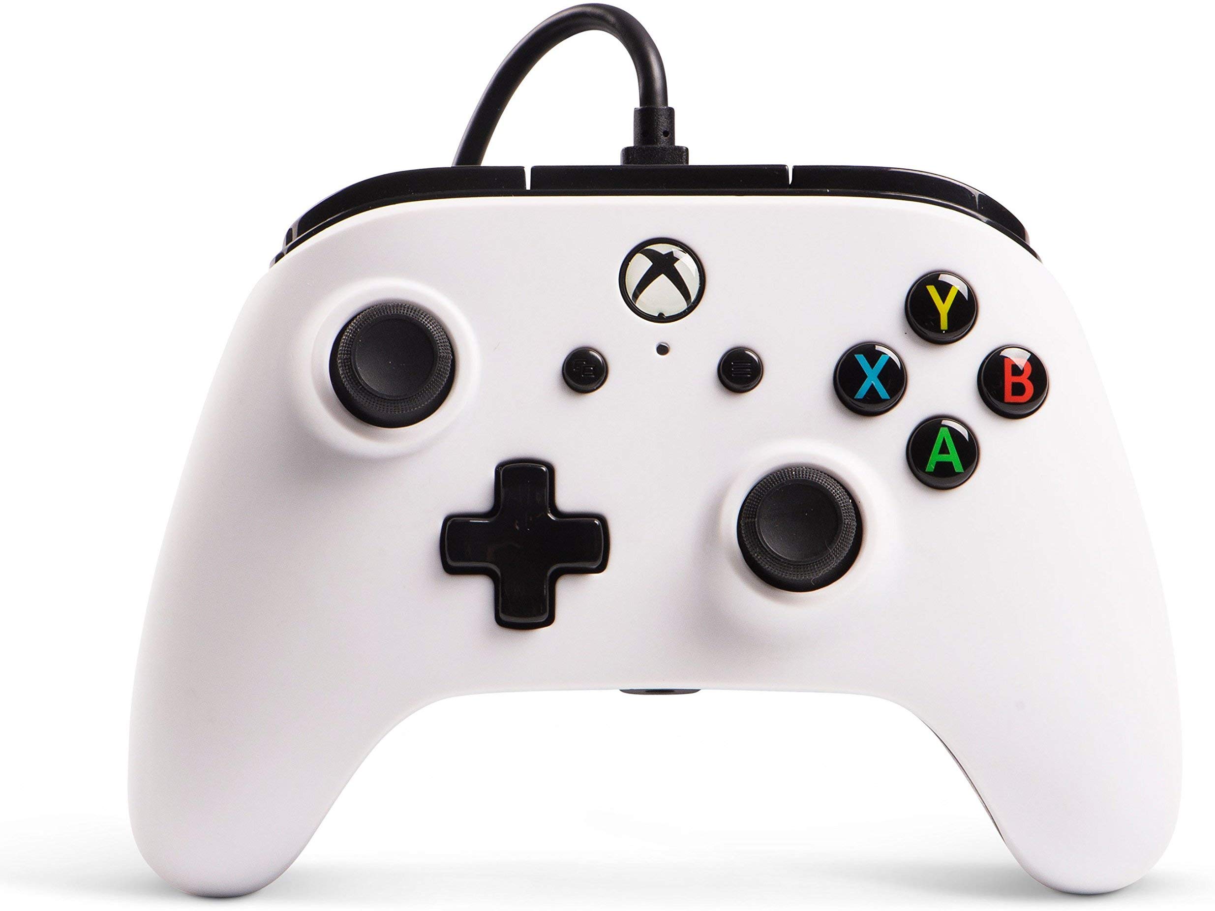 PowerA Enhanced Wired Controller for Xbox One - White, Gamepad, Wired Video Game Controller, Gaming Controller, Xbox One, Works with Xbox Series X|S