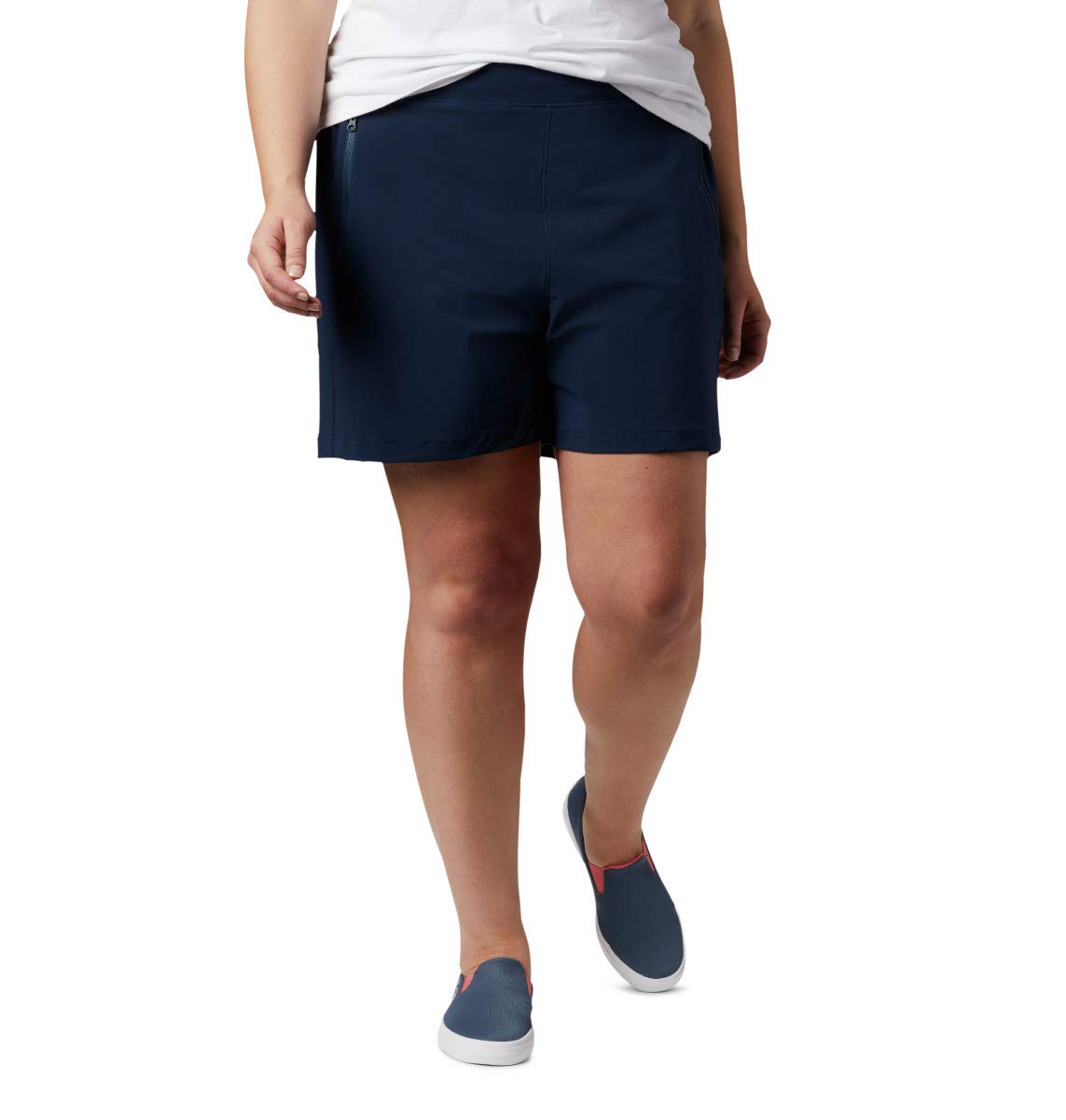 Columbia Women’s PFG Tidal II Shorts, Stain Resistant, Sun Protection, Collegiate Navy, XX-Large