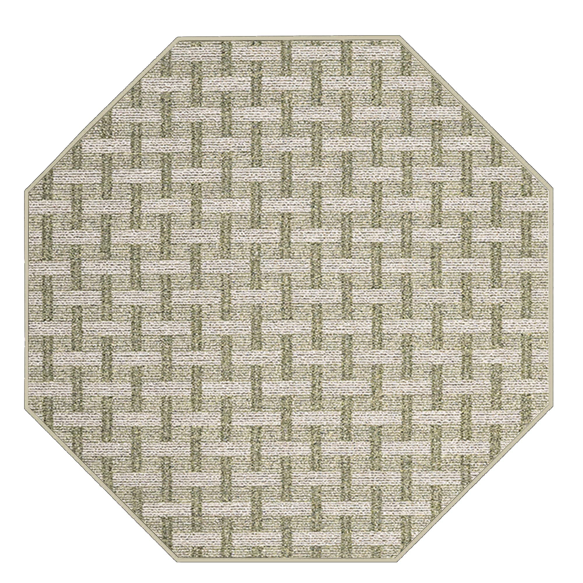 Furnish my Place Union Indoor/Outdoor Commercial Beige Color Rug, Pet-Friendly, Baby Nursery Mat, Home Décor Rug for Living Room,Wedding, Event, Made in USA - 5' Octagon