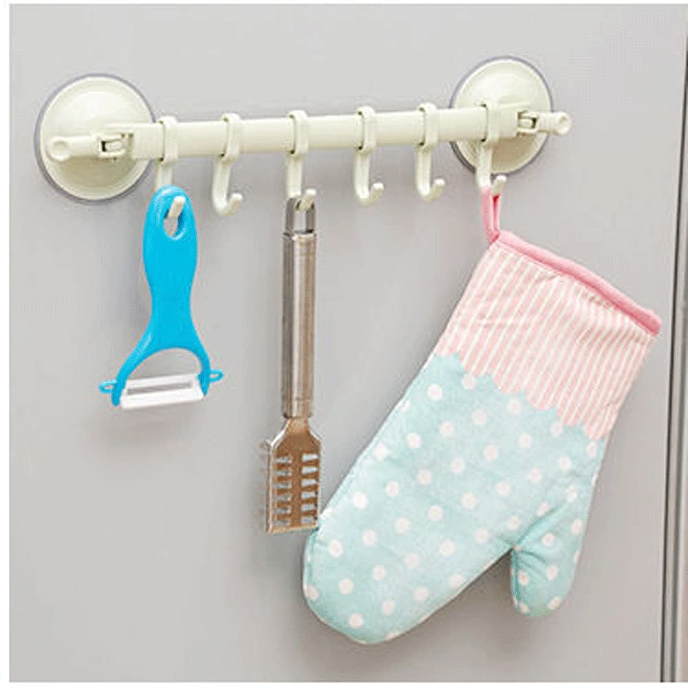 GOOFFY Door Metal Hooks for Hanging Suction Cup Hooks for Shower, Bathroom, Kitchen, Glass Door, Mirror, Tile – Holder for Hanging Up to 10 Lbs Hanger