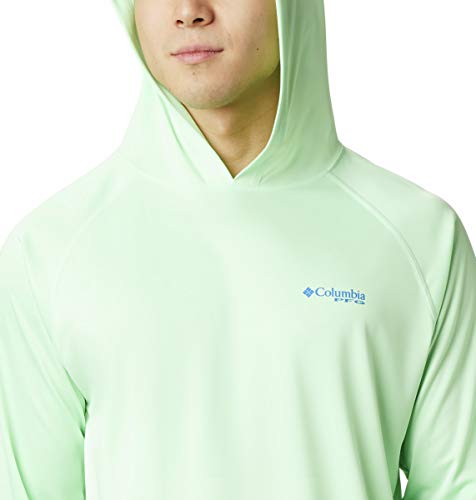 Columbia Men's Big Terminal Tackle Hoodie, Key West/Vivid Blue Logo, X-Large Tall