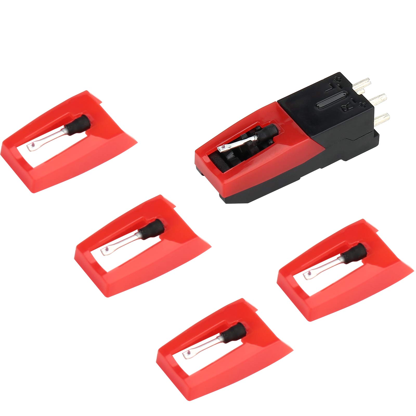 Cartridge Replacement, with 1PCS Record Player Cartridge 4PCS Phonograph Turntable Needle, for Vinyl Record Player, LP Record Player, Phonograph