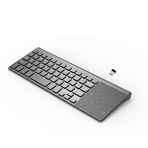 FEDRUI Wireless Mechanical Keyboard with Touchpad Keypad, PC Desktop Gaming Keyboard for Office