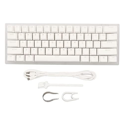 Gaming Keyboard, Hot Swap Type C USB3.1 Wired Mechanical Keyboard RGB Lighting Effects for Home (Brown Switch)