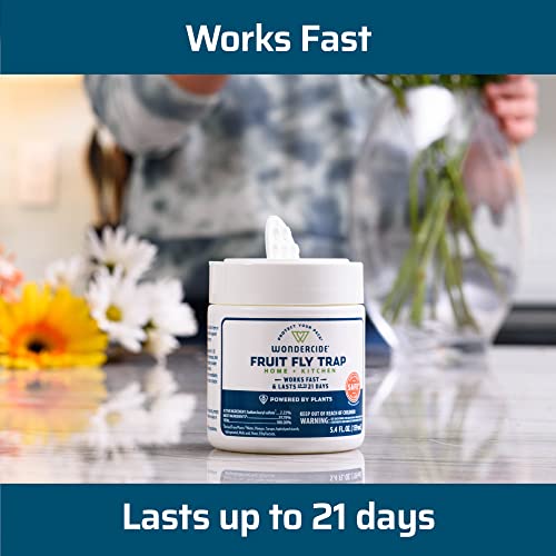 Wondercide - Fruit Fly Trap for Kitchen, Home, and Indoor Areas - Fruit Fly Killer - Pet and People Safe - Made in USA & Plant Based - 5.4 oz - 2 Pack