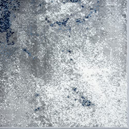LUXE WEAVERS Cambridge Collection Abstract Area Rug 1685 Blue 5x7