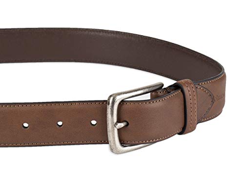 Columbia Men's Trinity Logo Belt-Casual Dress with Single Prong Buckle for Jeans Khakis