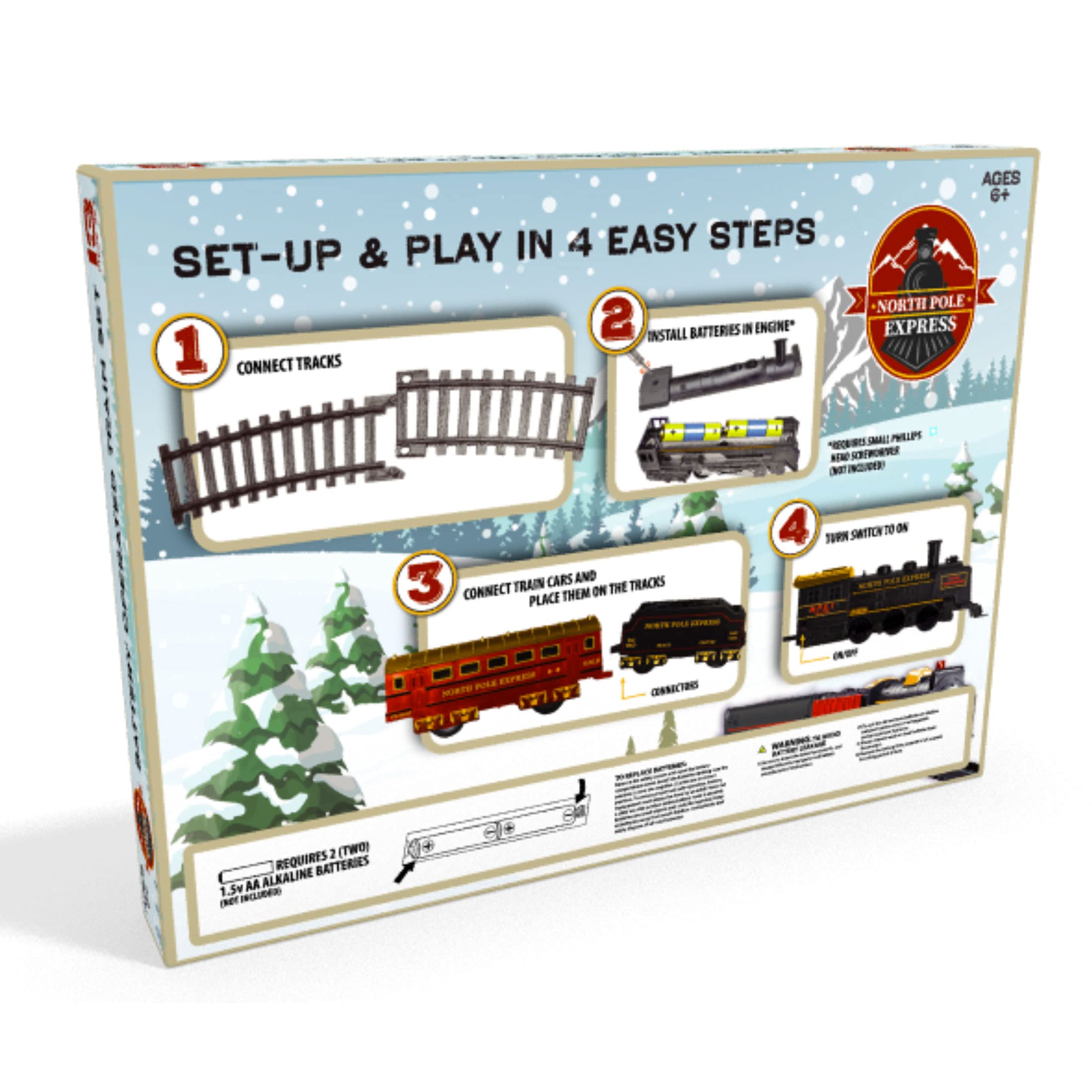 Well Played North Pole Express Battery Operated Train 13 Pc Set