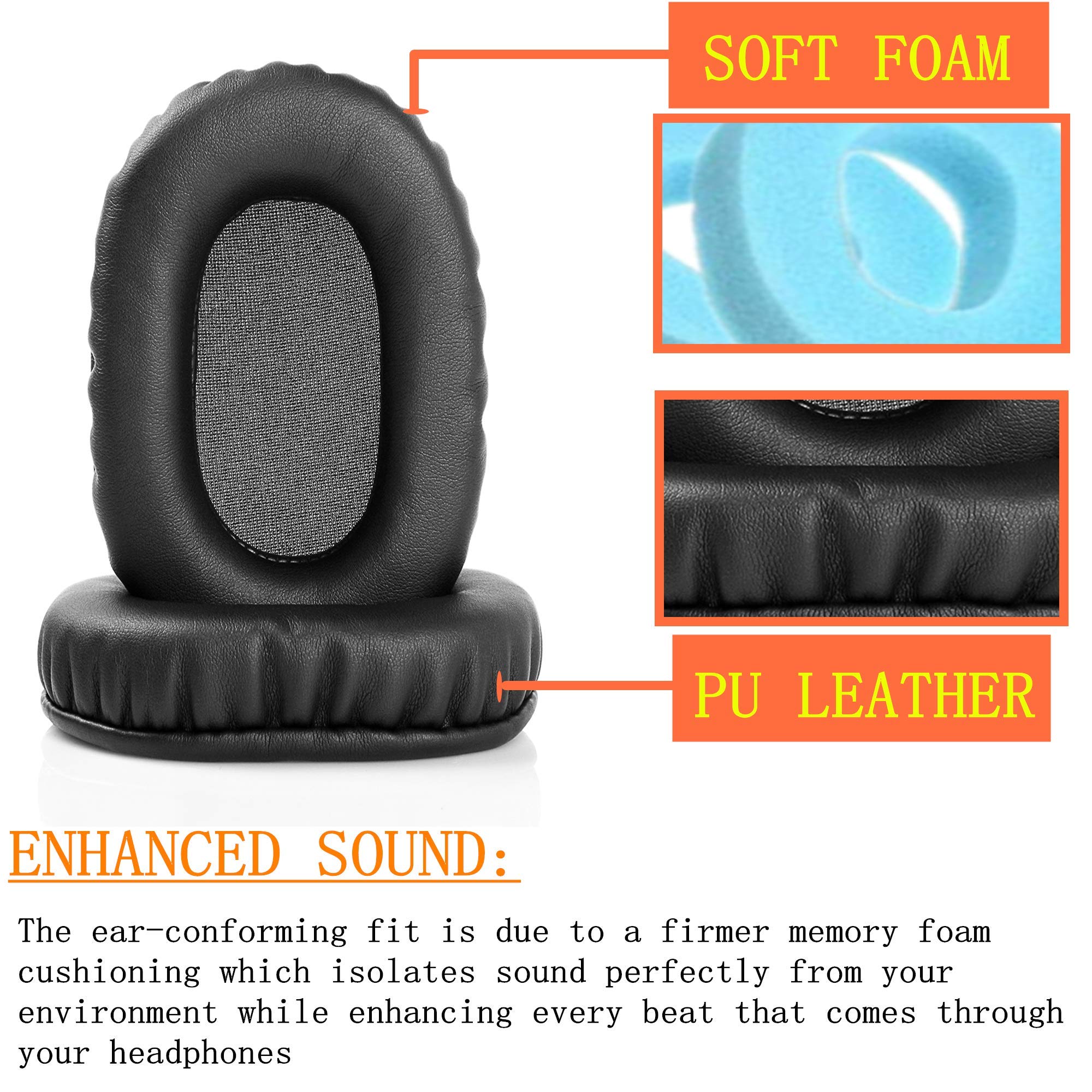 Stealth 600 Earpads, Replacement Cushions Compatible with Turtle Beach Stealth 600 700 Xbox PS4 Headset Ear Pads Parts (Black2)