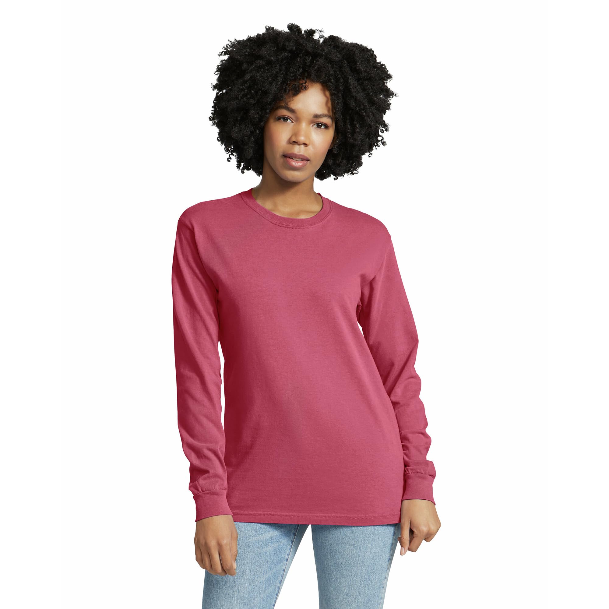 Comfort Colors Adult Long Sleeve Tee, Style G6014, Crimson, X-Large