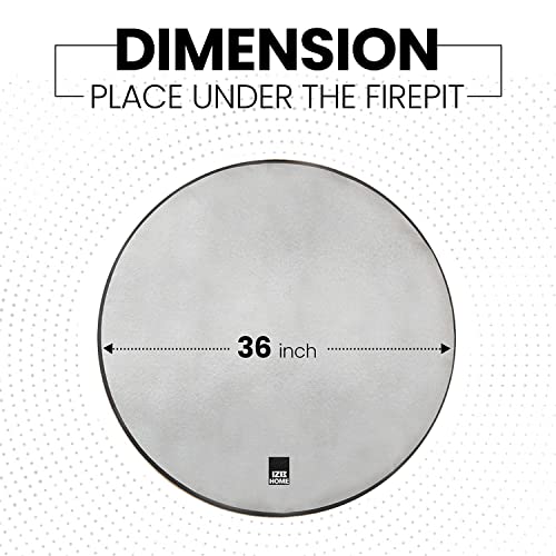 Fire Pit Mat Fire Pit mats for Under fire Pit, 36in Round firepit mats Preventing Your Floor Deck Patio & Lawn from Damaged by High Temperature w/ 4in Space