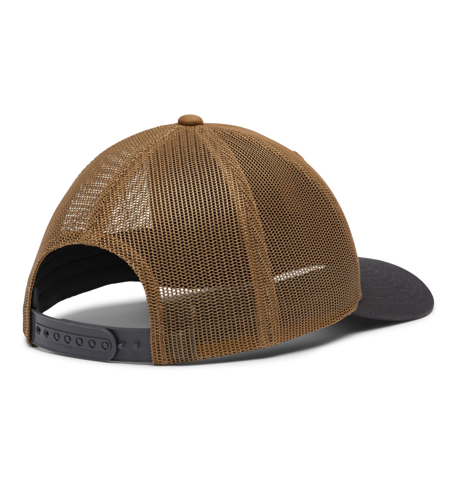 Columbia Mesh Snap Back Hat, Ball Cap, One Size, Delta/Shark/Mt Hood Cicle Patch, One Size