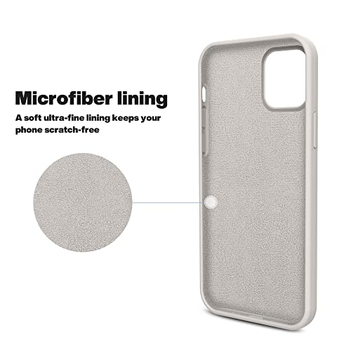 OTOFLY Compatible with iPhone 12 Pro Max Case 6.7 inch(2020),[Silky and Soft Touch Series] Premium Soft Liquid Silicone Rubber Full-Body Protective Bumper Case for iPhone 12 Pro Max (Stone)