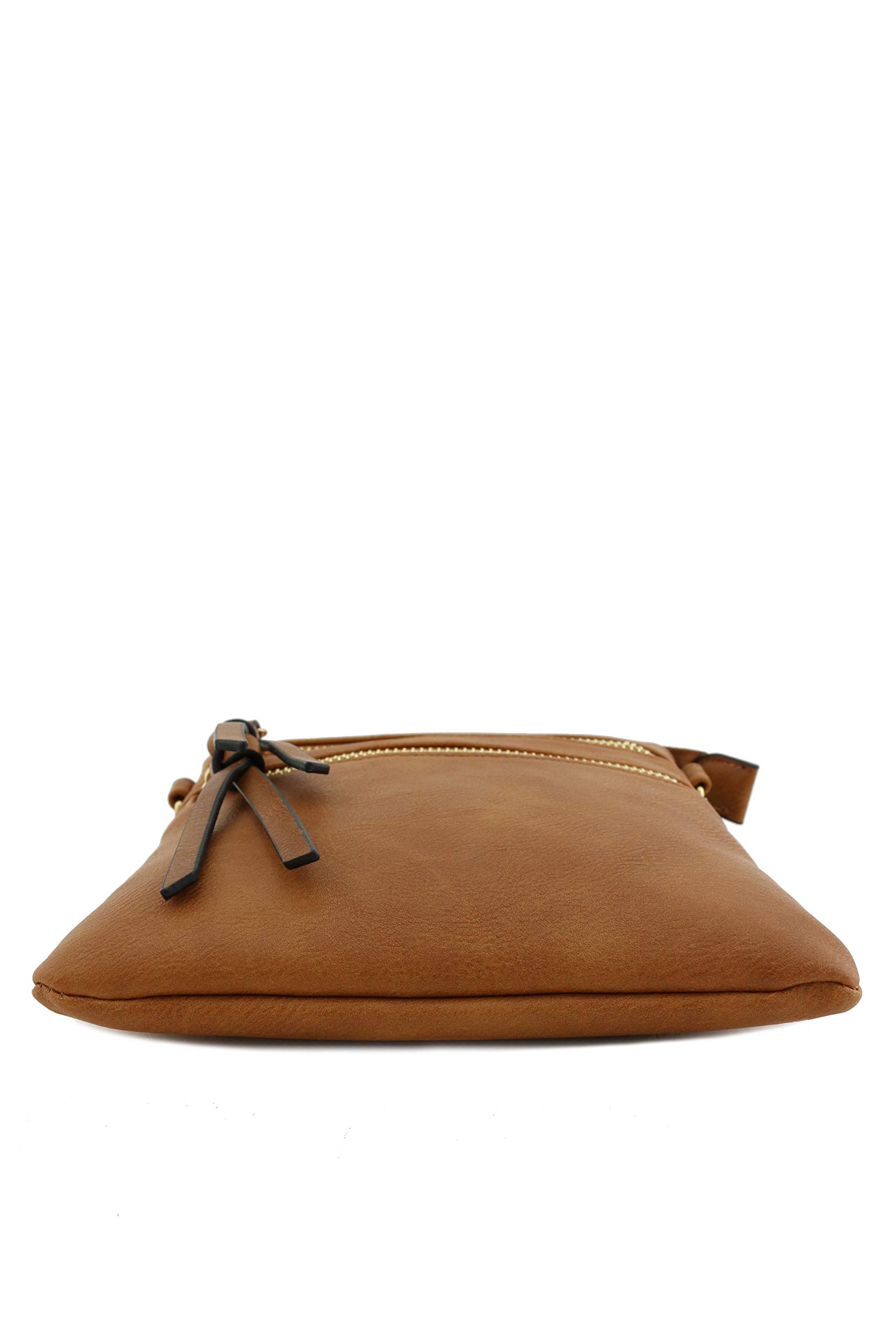 Isabelle Functional Multi Pocket Crossbody Bag (Dark Tan)