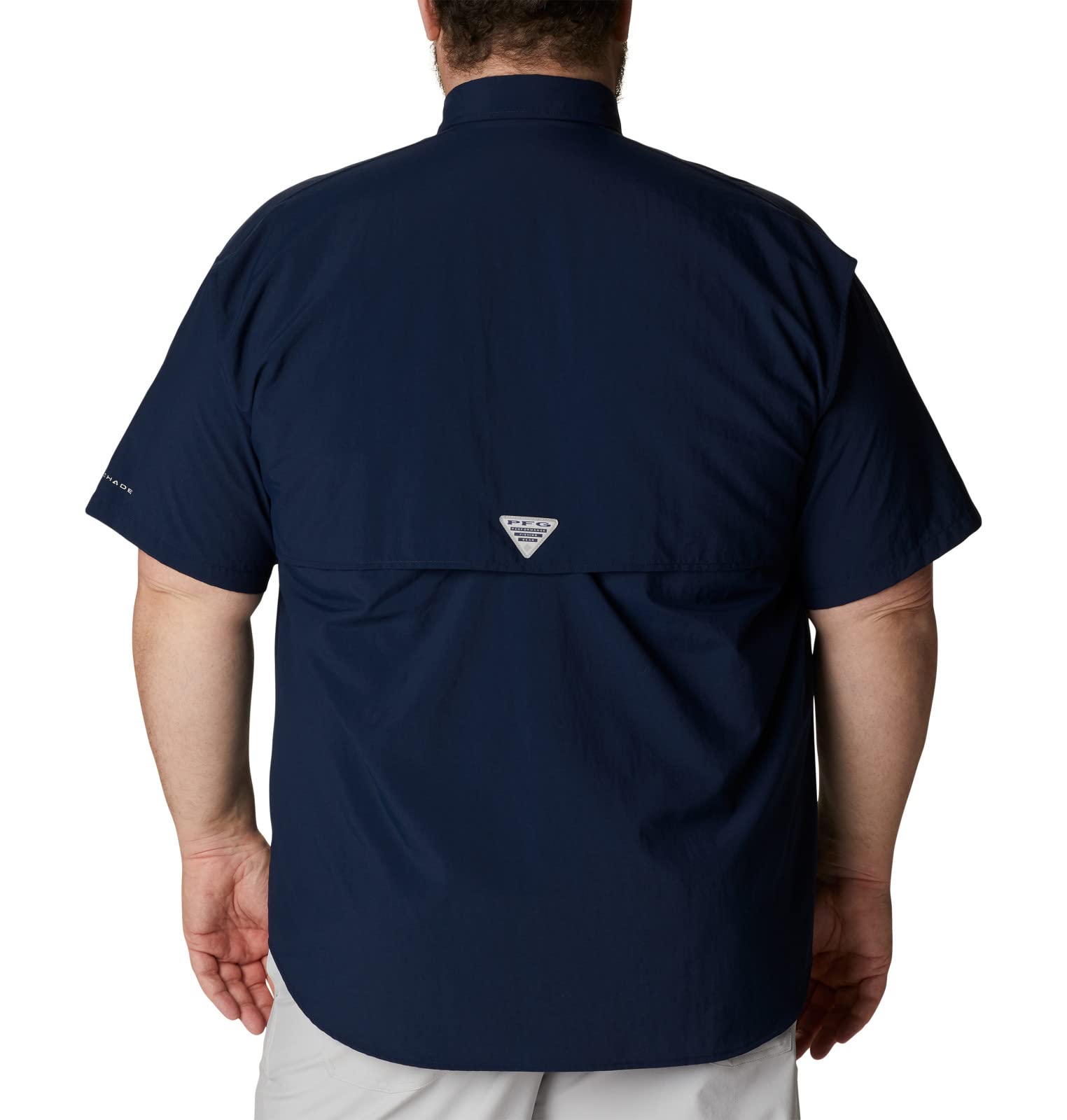 Columbia Men's Bahama II UPF 30 Short Sleeve PFG Fishing Shirt, Collegiate Navy, Large