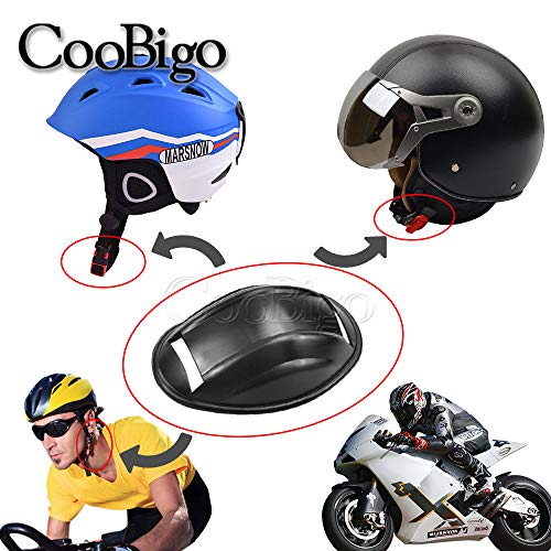 CooBigo 10X Plastic Black Helmet Chin Pad for Motorcycle Bicycle Batting Rollerblading Helmet DIY Craft Accessory