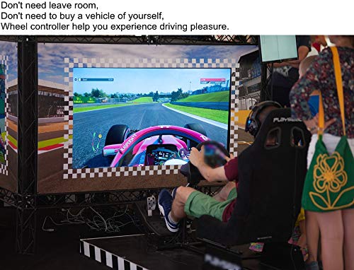 Sport Steering Racing Wheel,Gaming Vibration Racing Steering Wheel Pedals for XBOX 360/ PS2/ PS3/ PC USB Racing Wheel