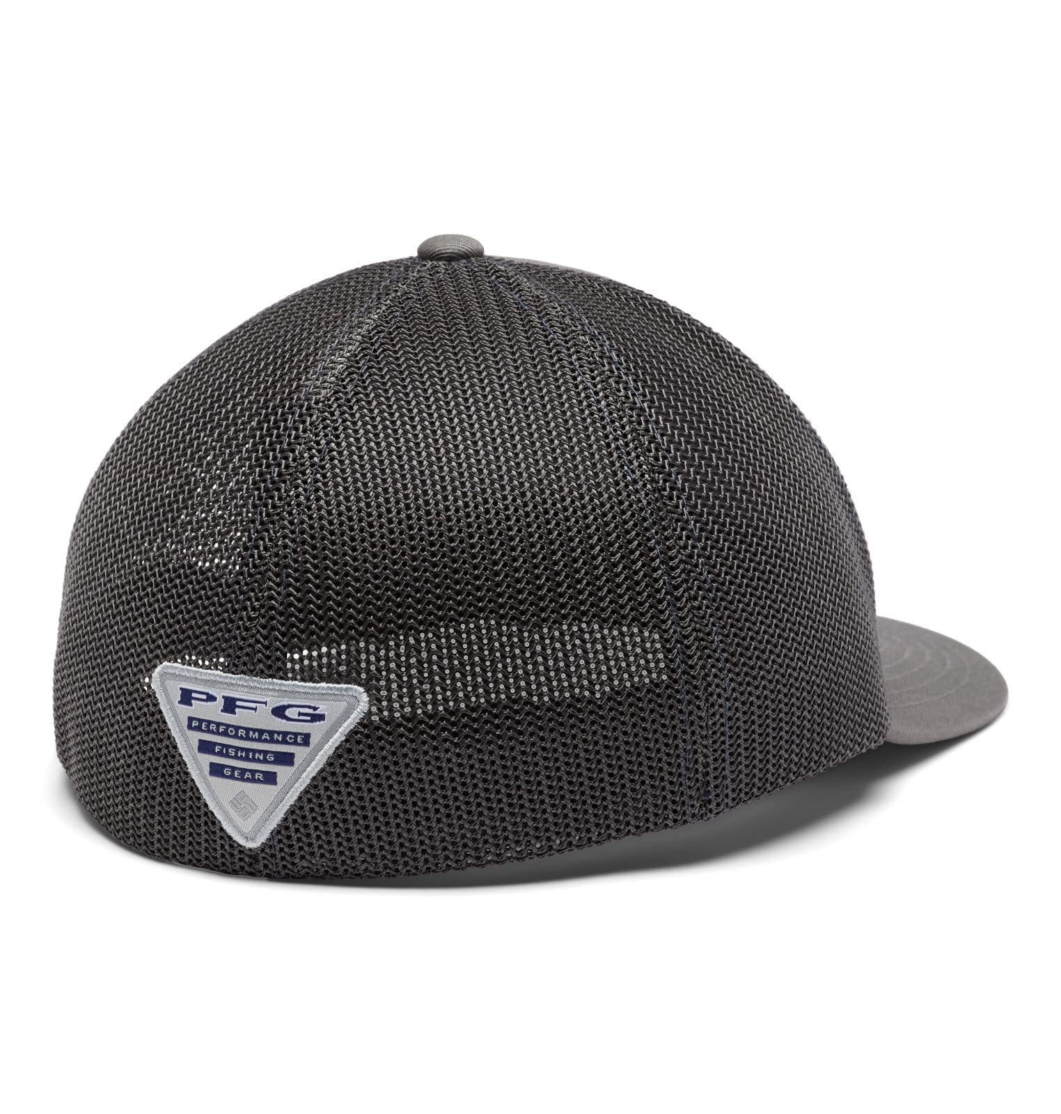 Columbia Unisex PFG Logo Mesh Ball Cap - High, Titanium/Black/Hook, Large/X-Large