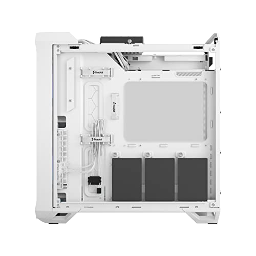 Fractal Design Torrent Compact RGB White - Clear Tint Tempered Glass Side Panel - Open Grille for Maximum air Intake - Two 180mm RGB PWM Fans Included - Type C - ATX Airflow Mid Tower PC Gaming Case
