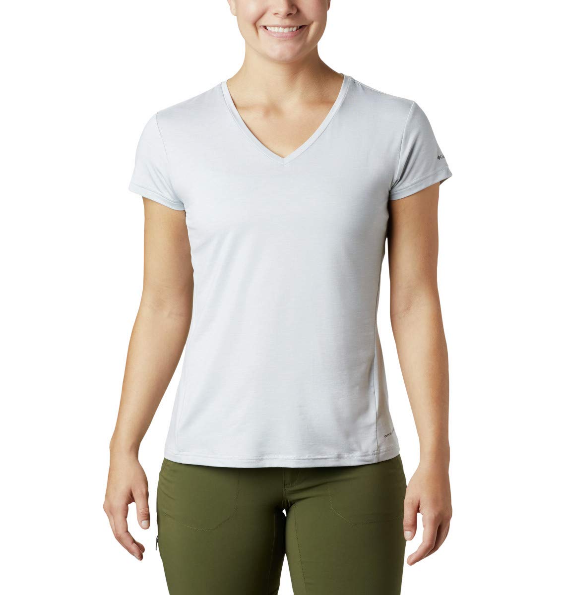 Columbia Women's Bryce SS Tee, White Heather, X-Large