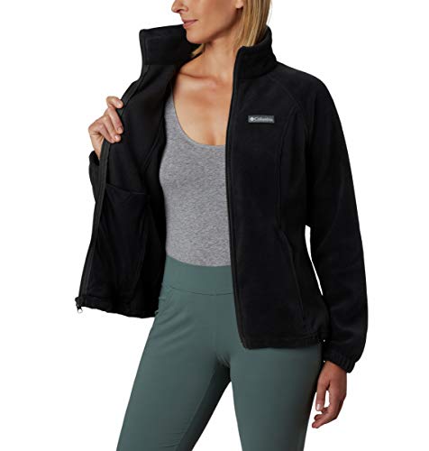 Columbia Women's Benton Springs Full Zip, Black, Petite Small