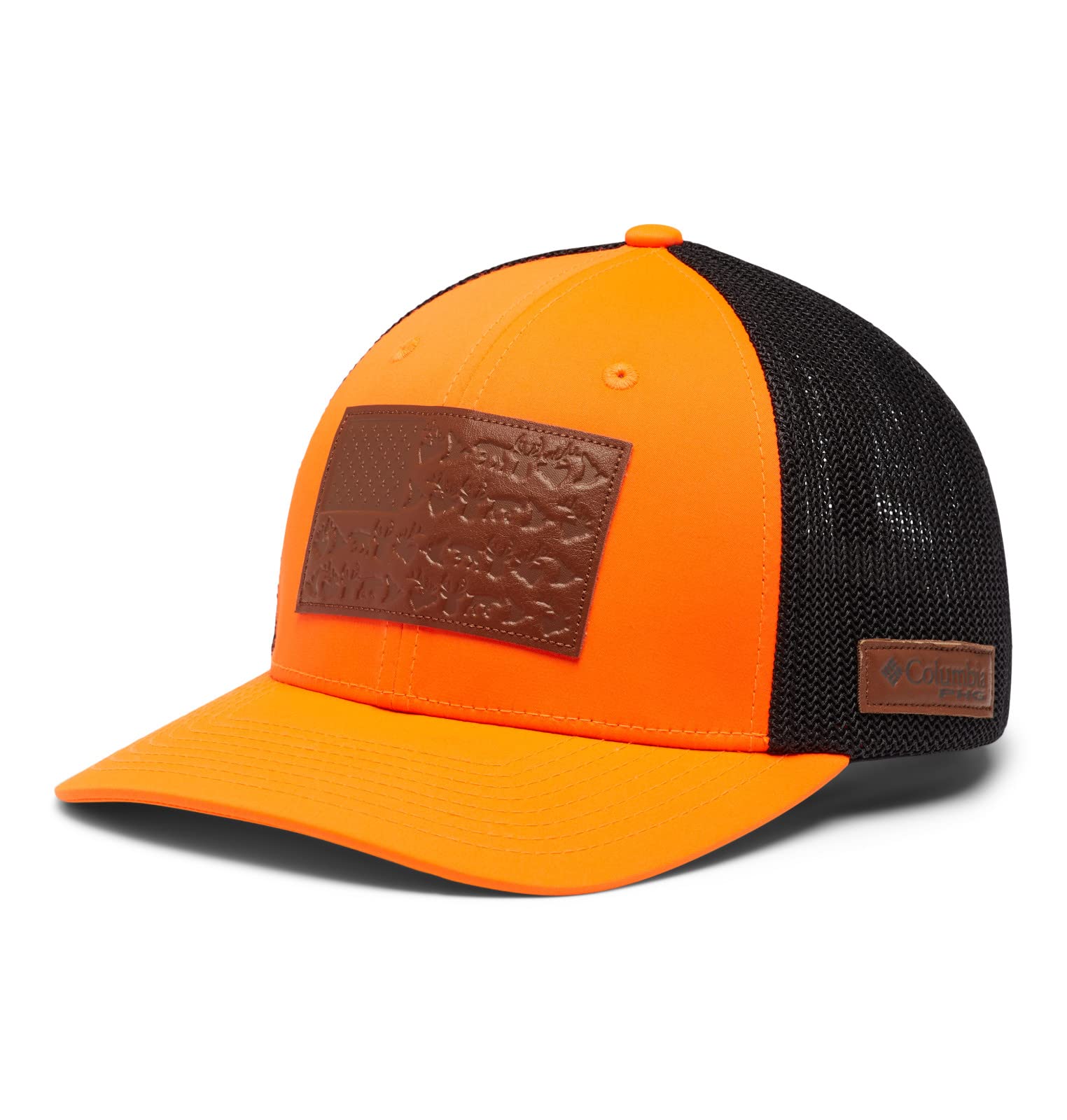 Columbia Unisex PHG Roughtail Game Flag Ball Cap - Mid, Blaze/Black, Large/X-Large
