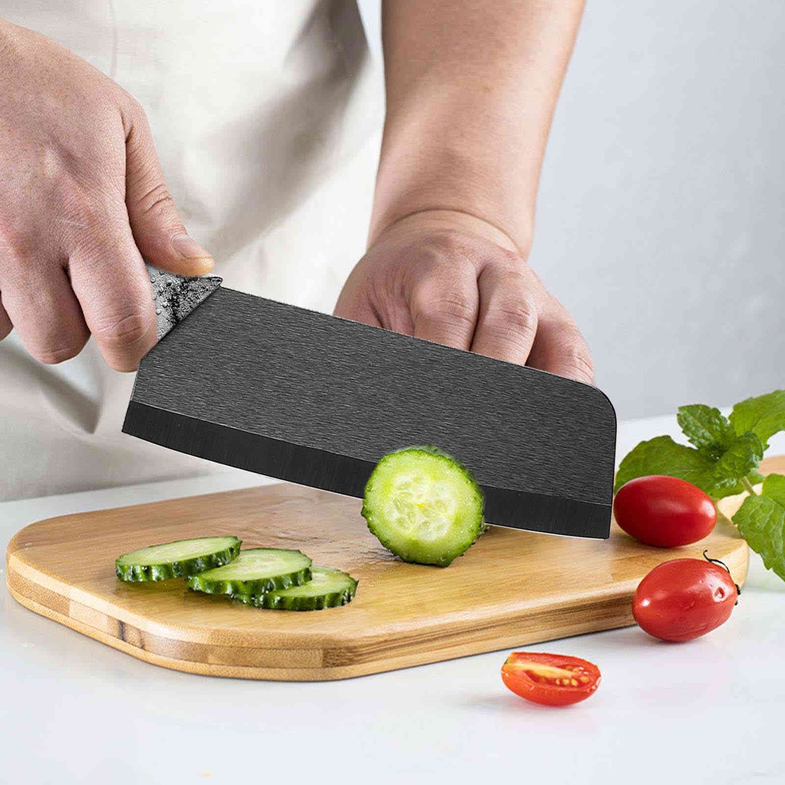 Daanaas Ceramic Vegetable Knife 6in with Steath,Vegetable Cutting Knife Suitable for Fruits, Vegetables and Meat,Ceramic Chef Knife Lettuce Knife Nakiri Knife Black