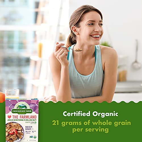 Cascadian Farm Organic Raisin Bran Cereal, 12 oz (10 Pack)