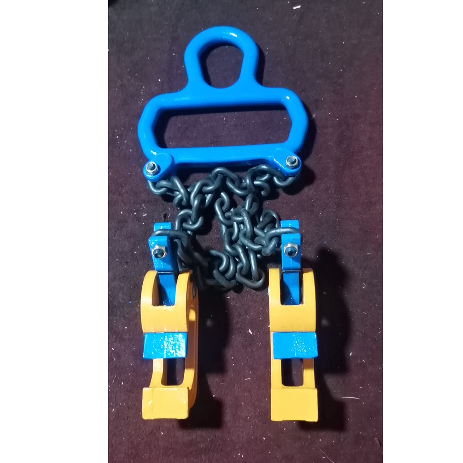 Futchoy 1 Ton Bucket Elevator Chain Lifter Drum Forklift Warehouse Rigging Carbon Steel for Extra Attachment Options Forklift, Crane, Jib Boom, Chain Lifter
