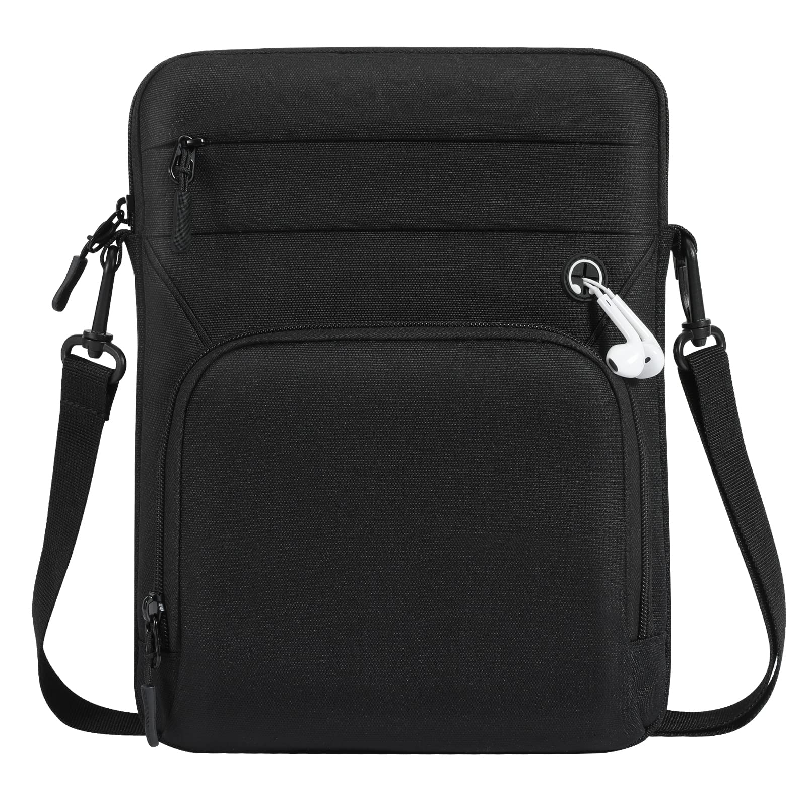 Dadanism 9-11" Tablet Sleeve Bag for iPad Air 5/4 10.9, iPad Air 11" 2024, iPad 9/8/7th 10.2, iPad 10th Gen 10.9, iPad Pro 11 M4 M2 2024-2018, Galaxy Tab A9+ S9 FE A8, with Shoulder Strap, Black