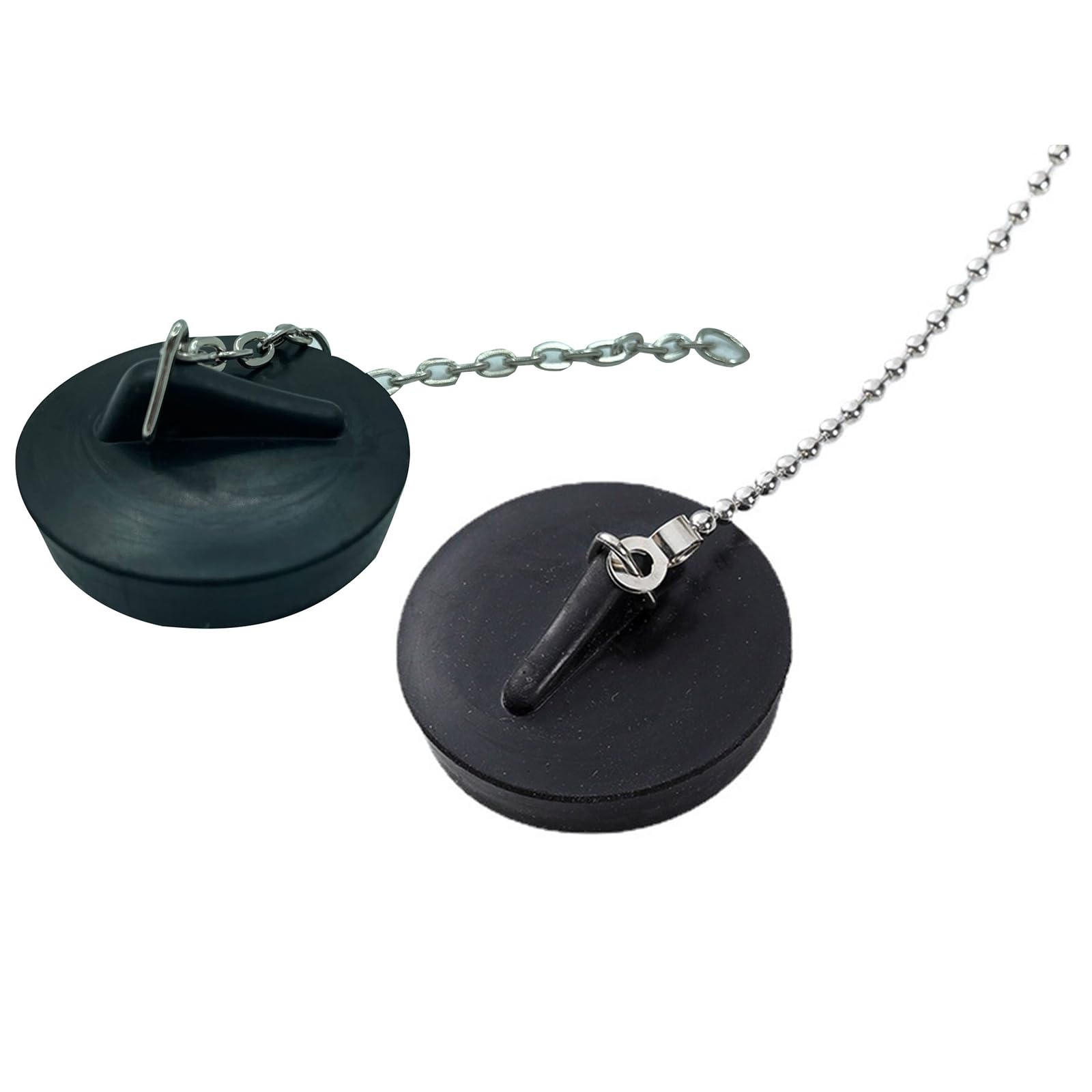 Gllehkt Universal Rubber Bath Plug with Chain Drain Stopper Handy Rubber Bath Plug for Kitchen & Bathroom Sinks 40mm Great
