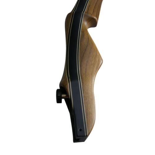 DEERACE Wooden ILF Bow Riser 17 Inch 19 Inch Recurve Bow Handle Takedown Bow Riser Right Left Handed for Archery Bow Targeting (19 Inch Right)