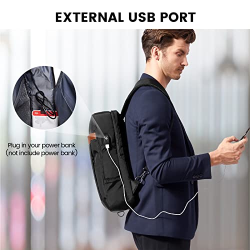 LOVEVOOK Convertible Laptop Backpack, 3 in 1 Messenger Bag Business Briefcases Fits 15.6 Inch Laptop, Shoulder Bags Computer Backpacks for Travel College Office for Men Women, Black