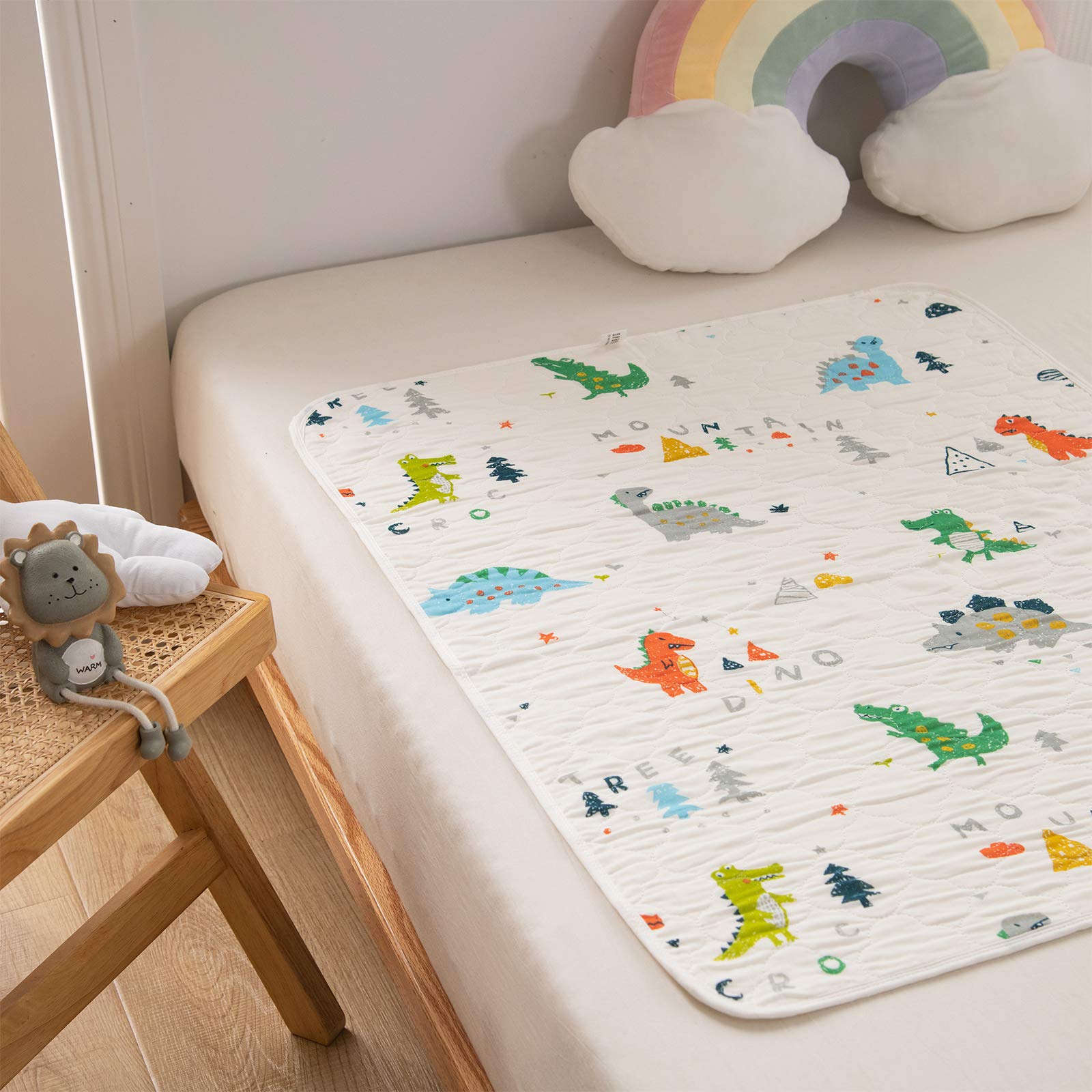 Catteyonce 2 Pcs 27x35Inches Waterproof Changing Pads,Reusable Leak Proof Crib Disaper Pads,Portable Unisex Baby Changing Mat for Home&Travel.
