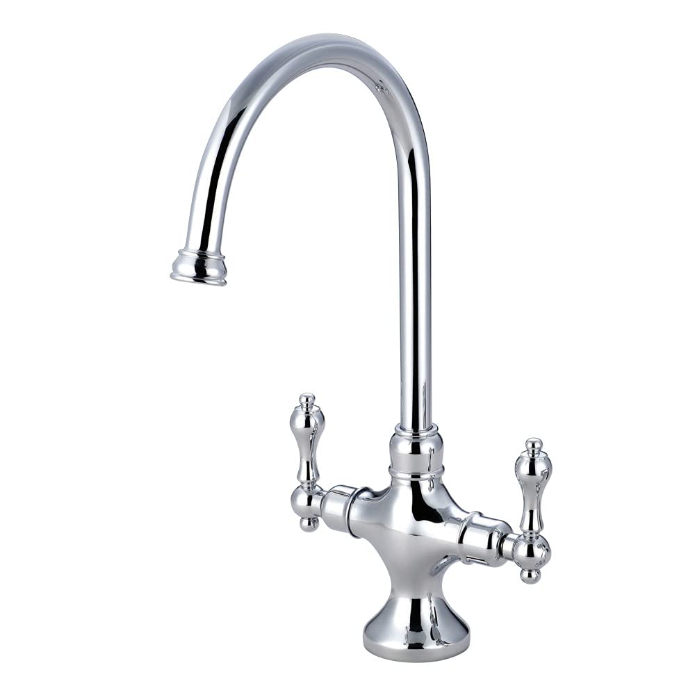 Kingston Brass KS1761ALLS Vintage Kitchen Faucet without Sprayer, Polished Chrome
