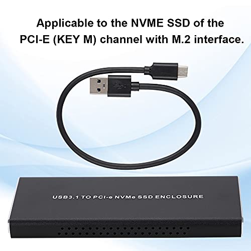 Garsentx M.2 NVME to USB3.1 Portable Metal Hard Disk Box M2 SSD PCIE to Type C SSD Enclosure for Converting SSD Solid State Drives to Type C Interfaces