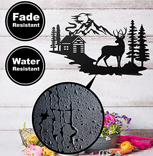 Vivegate Deer Wall Decor β 17.5βX11β Deer Decorations for Home Rustic Forest Wall Decor Deer Pictures Cabin Bathroom Wildlife Metal Wall Art