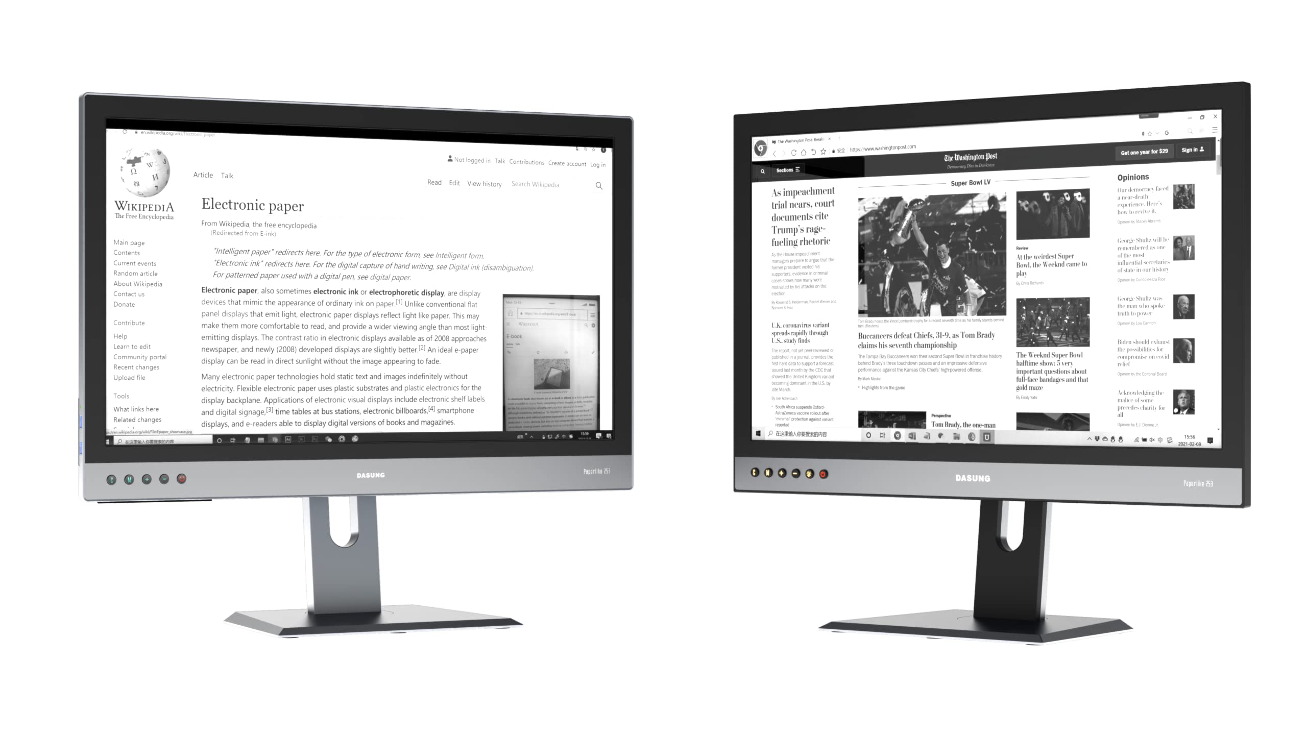 DASUNG 25.3" Paper Like 253 E-Ink Monitor with Front Light (Dark Knight Version)