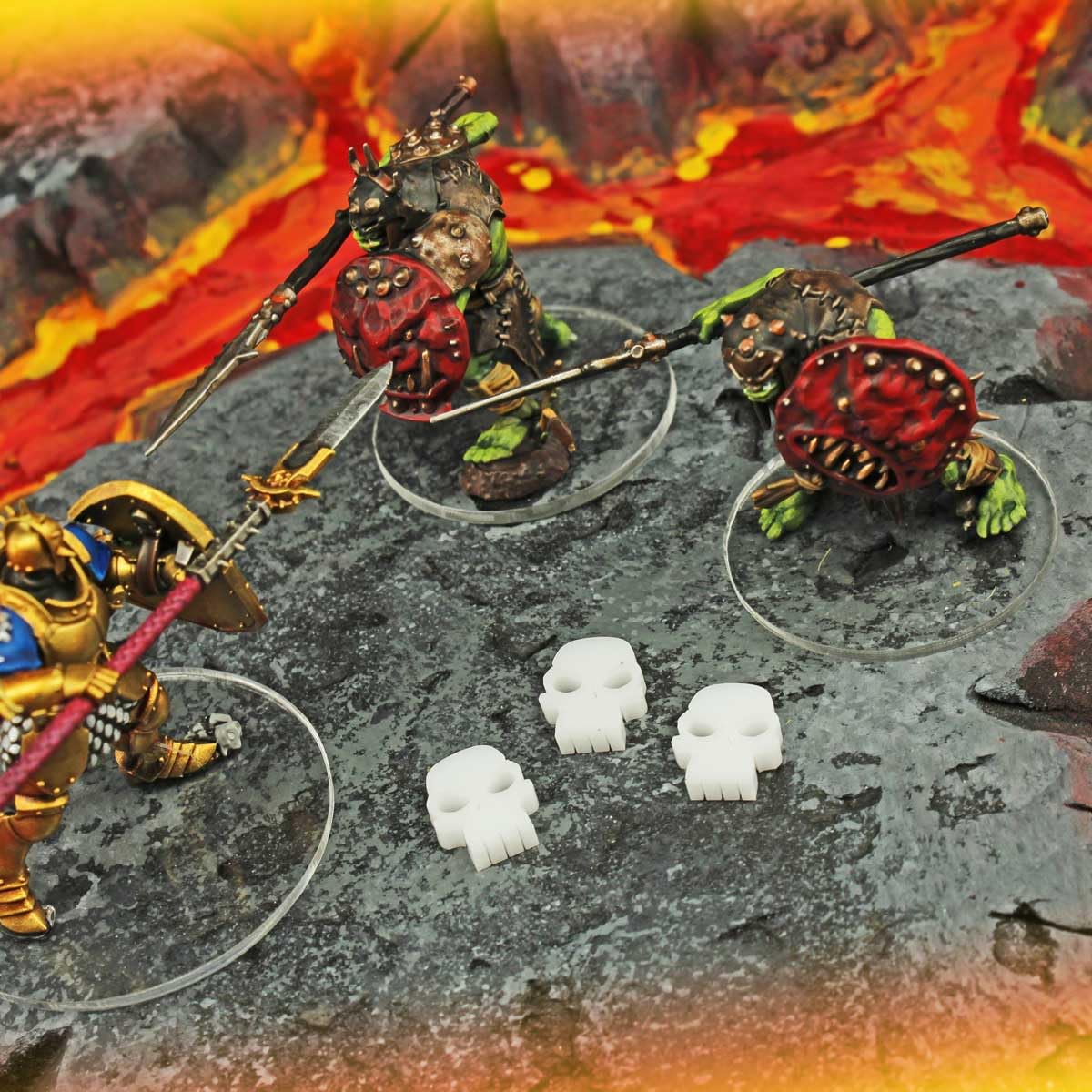 LITKO Mini Skulls | Tiny Skull | Wound | Casualty | Death | Board Game | Role Play Game | Miniature Wargames | Compatible with Dungeons & Dragons, 40K (White)