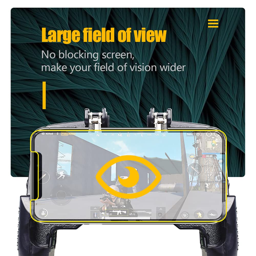 Data Frog Mobile Game Controller for PUBG Gamepad L1 R1 Aim and Shoot Trigger Joystick Remote Grip For 4.7-6.5" iPhone/Android