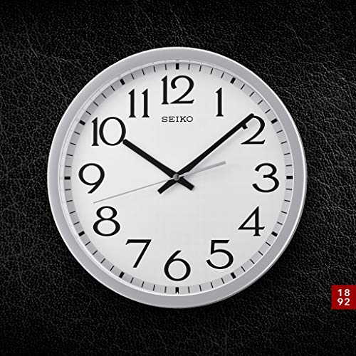 Seiko 12 Inch Easy Read Numerals Wall Clock with Quiet Sweep Second Hand