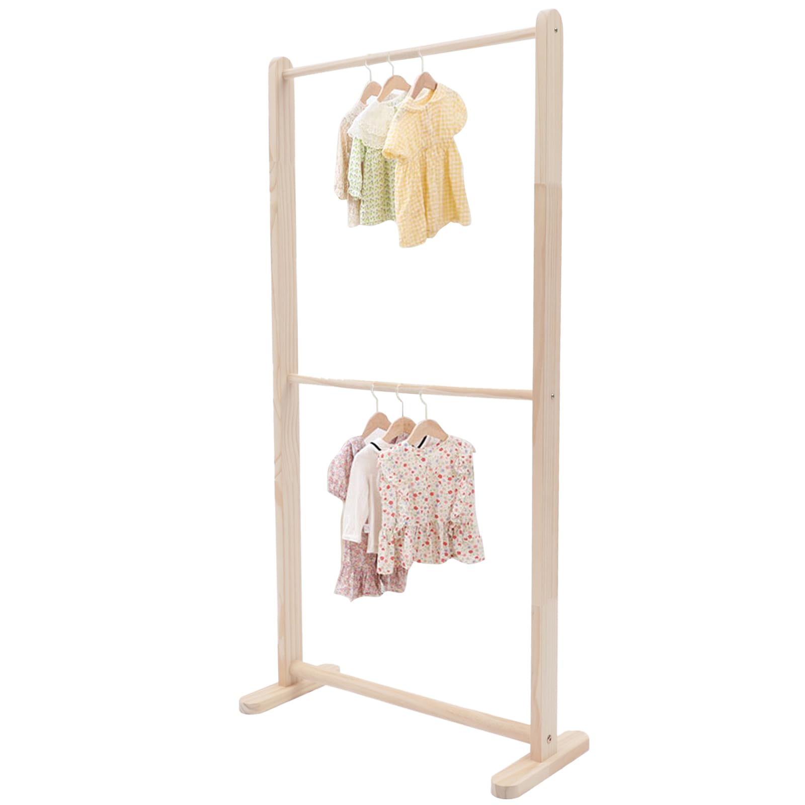 GDNTMU Dog Closet Garment Rack, Small Clothes Rack, Wood Pet Clothing Display Stand, Dog Garment Rack, Children's Clothes Organizer