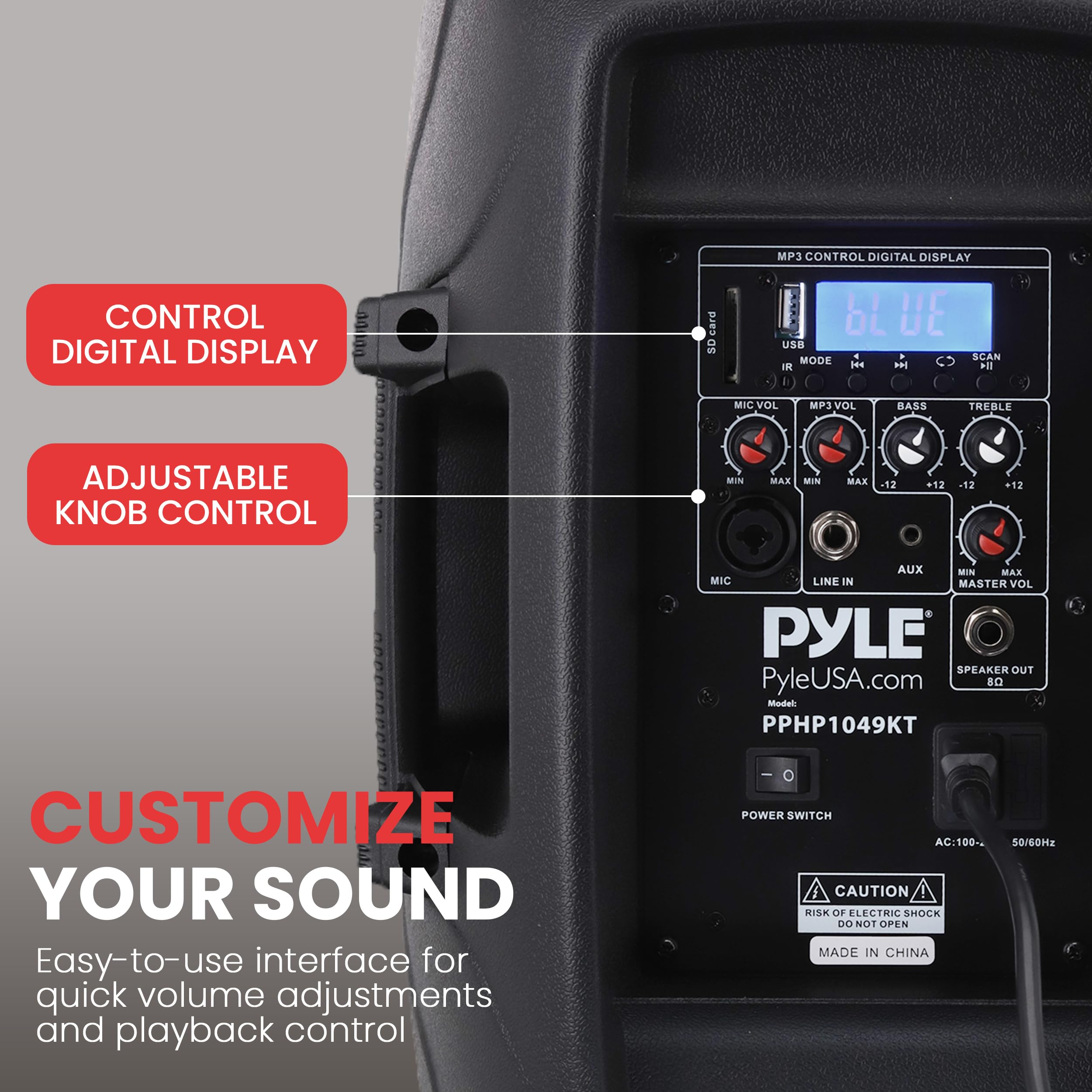 Pyle Wireless Portable PA Speaker System - 1000W High Powered Bluetooth Compatible Active + Passive Pair Outdoor Sound Speakers W/USB SD MP3 AUX - 35mm Mount, 2 Stand, Microphone, Remote