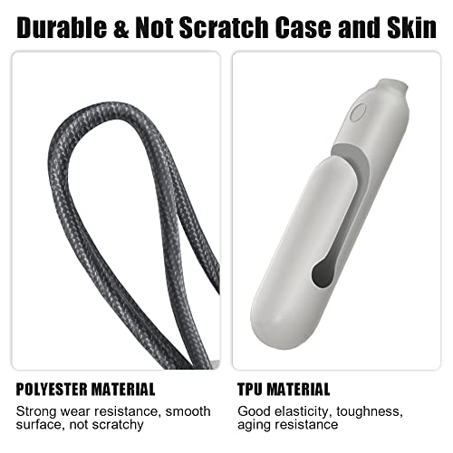 HiFan Lanyard Compatible for AirPods Pro 2, Anti-Drop & Anti-lost Lanyard, Adjustable Lanyard with Clip for AirPods Pro 2(Grey)