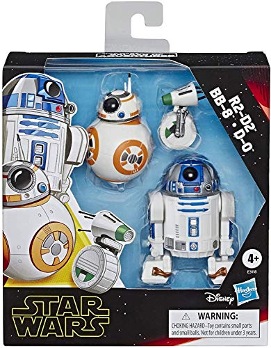 STAR WARS Galaxy of Adventures R2-D2, BB-8, D-O Action Figure 3 Pack, 5" Scale Droid Toys with Fun Action Features, Kids Ages 4 & Up