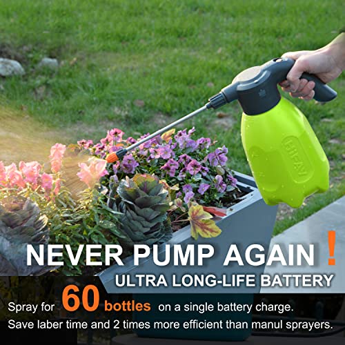 HIFAY ES2-PRO Electric Spray Bottle 2L/0.5Gallon, Portable Handheld Sprayer Spray 60 Bottles On a Single Charge, Automatic Plant Mister for Garden, Fertilizing, Cleaning