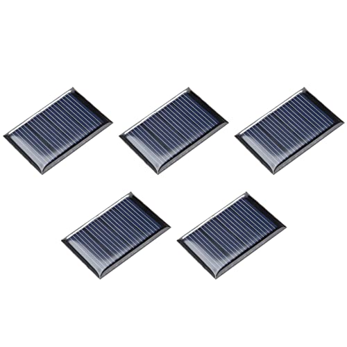DMiotech 5 Pack 2V 60mA 43mm x 30mm Mini Solar Panel Cell for DIY Electric Power Project